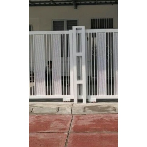 Jual Pintu Pagar Sliding kombinasi plat lubang kecil porforeted ...