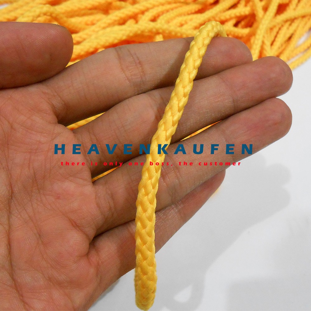 Jual Tali Kepang Warna Kuning Diameter 6 mm Meteran | Shopee Indonesia