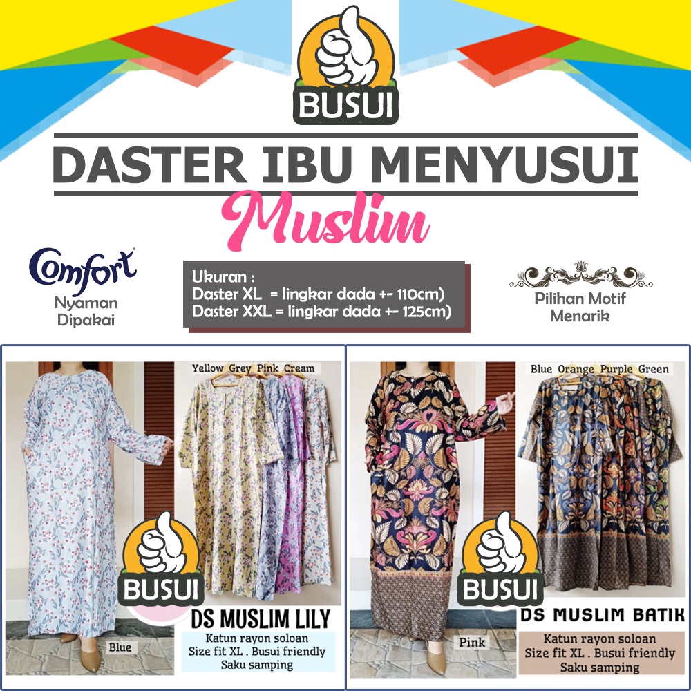Jual DASTER IBU MENYUSUI MUSLIMAH - Setelan Ibu Menyusui Kancing Depan ...