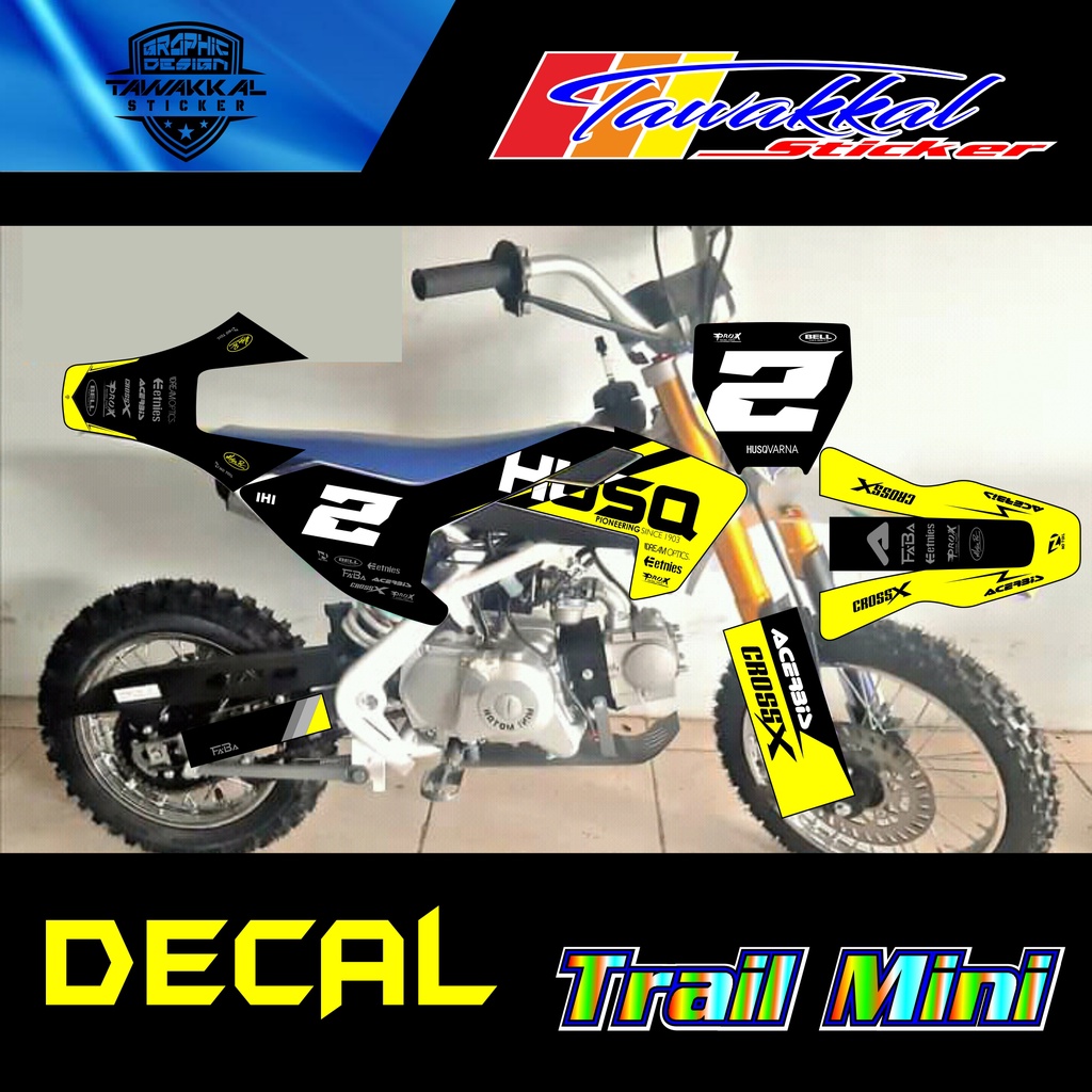 Jual Sticker Motor Decal Trail Mini MXGP 27 Replika Husq Mesin 110cc ...