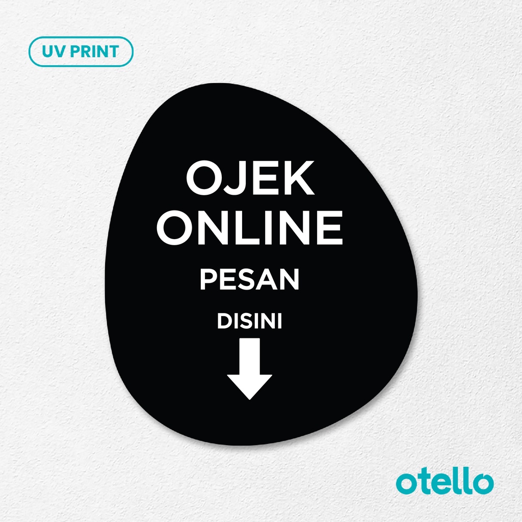 Jual Ojek Online Pesan Disini Sign Board Akrilik Tempel Sign Papan ...
