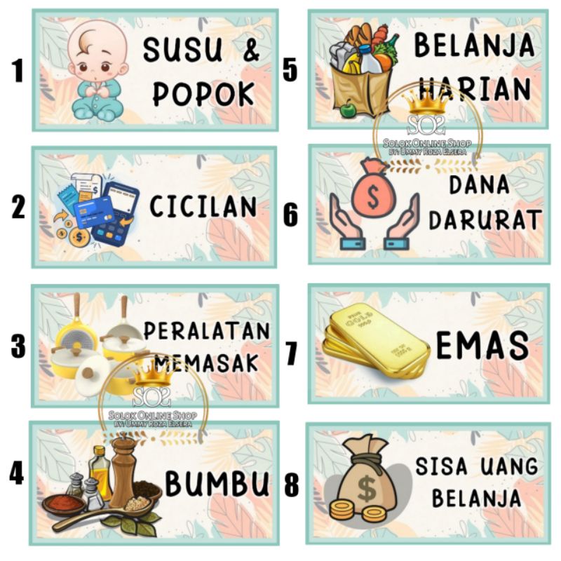 Jual Stiker Dompet Keuangan | Stiker Budgeting | Shopee Indonesia
