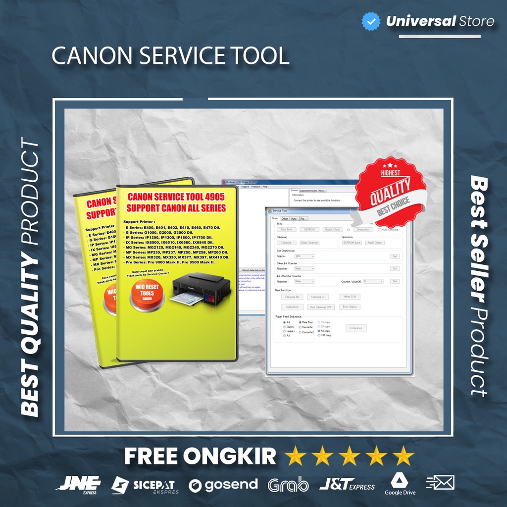 Jual Program CANON SERVICE TOOL RESET RESETTER SERVIS SERVICE TOOL ...