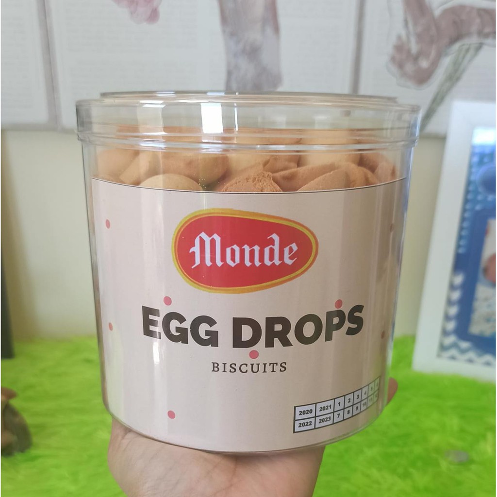 Jual Biskuit Monde Egg Drops Kemasan Toples Besar 450gram Makanan ...