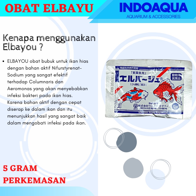 Jual Obat Ikan Hias Elbayou Kemasan 5 Gram | Obat Anti Bakteri Ikan ...