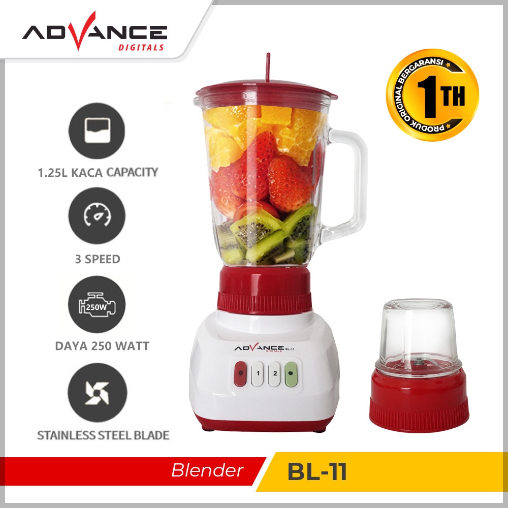 Jual Advance Blender 1.25L Mixer 250W 2in1 Multifungsi BL11 | Shopee Indonesia