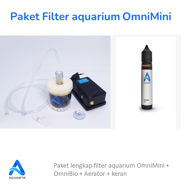 Jual [Paket Lengkap ] Filter aquarium akuarium mini kecil OmniMini dan ...