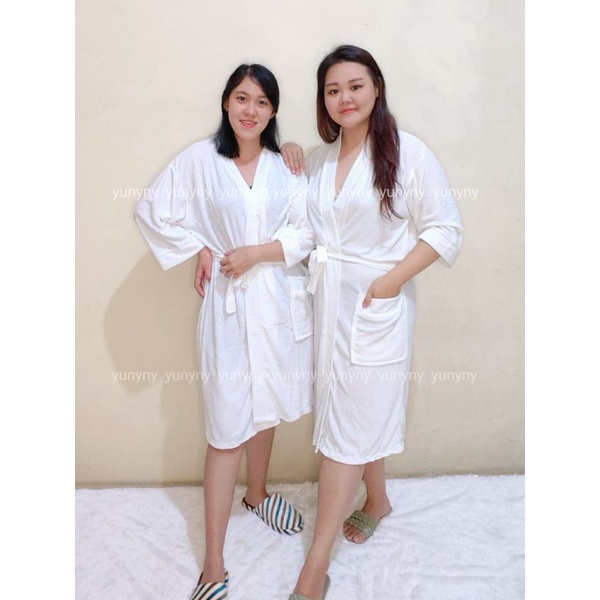 Jual Kimono Handuk Putih Polos | Shopee Indonesia