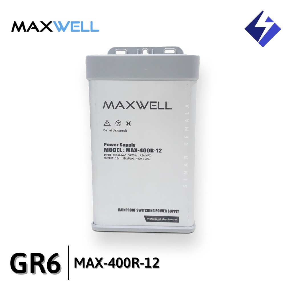 Jual MAXWELL Power Supply Rainproof 12V DC 33.3A 400W Trafo Garansi ...