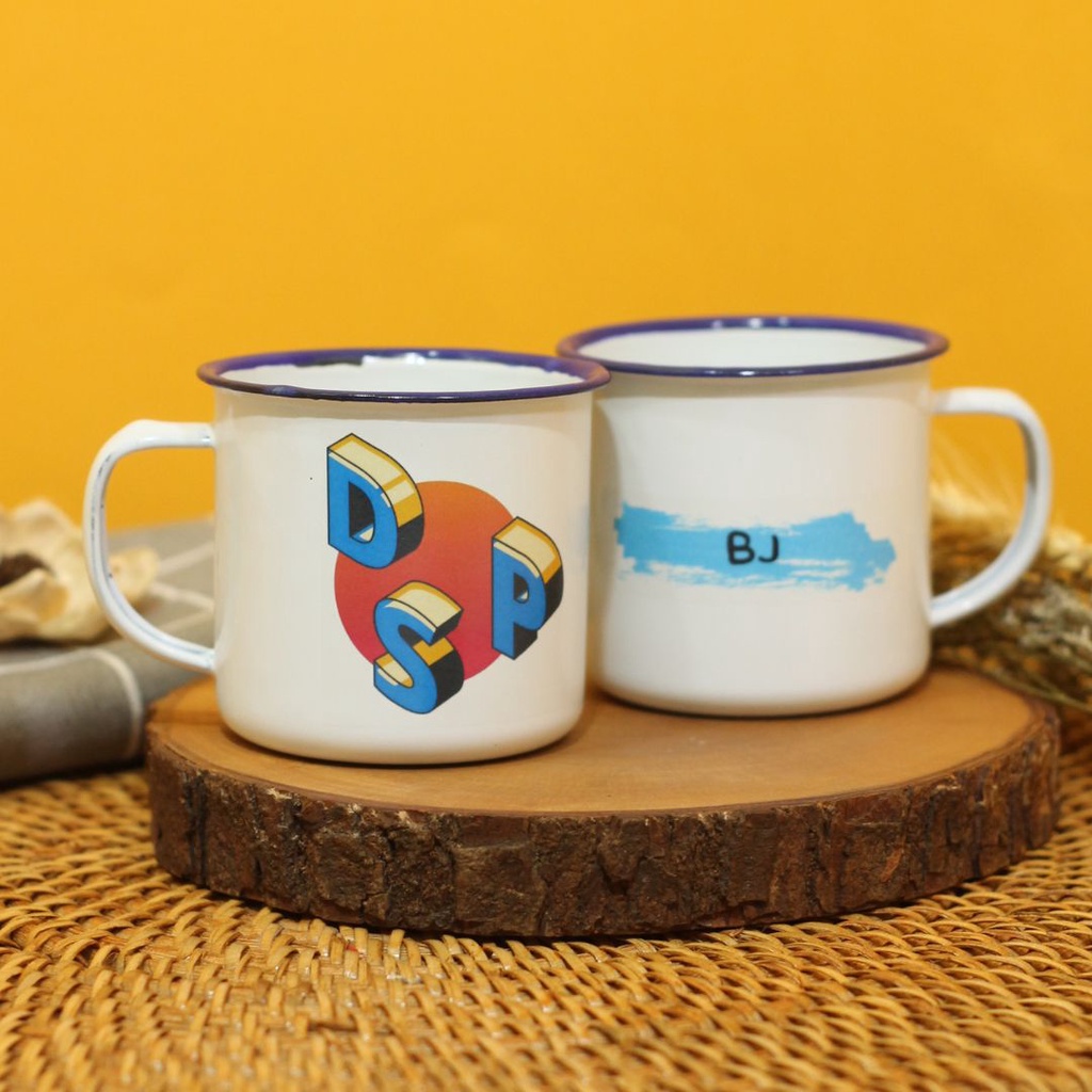Jual Cangkir enamel custom desain | Shopee Indonesia
