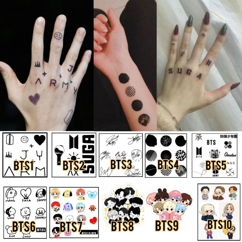 Jual Tato Basic Tahan 5-7 Hari Tato Jungkook / Tato BTS / Tato Army ...