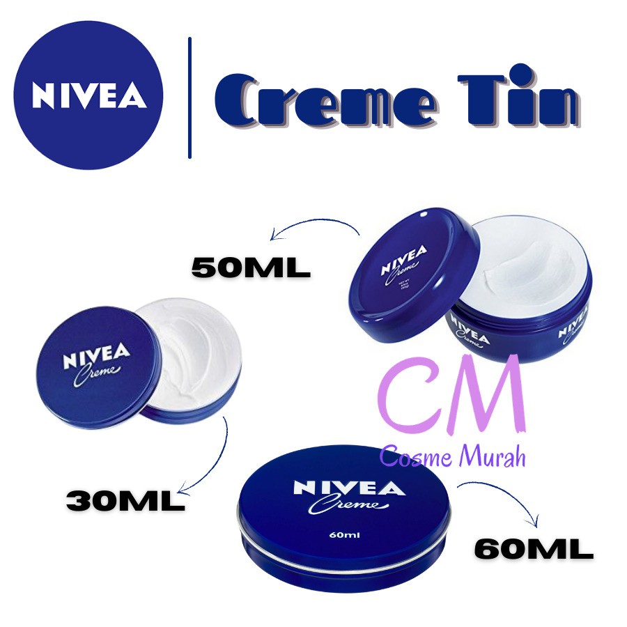 Jual CM NIVEA Creme Tin 30ml 50ml 60ml | Shopee Indonesia