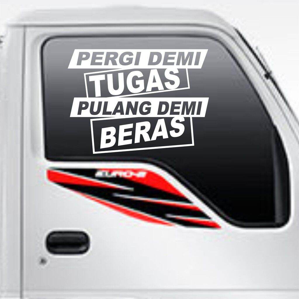 Jual stiker kata-kata lucu untuk variasi kaca mobil pick up truck ...