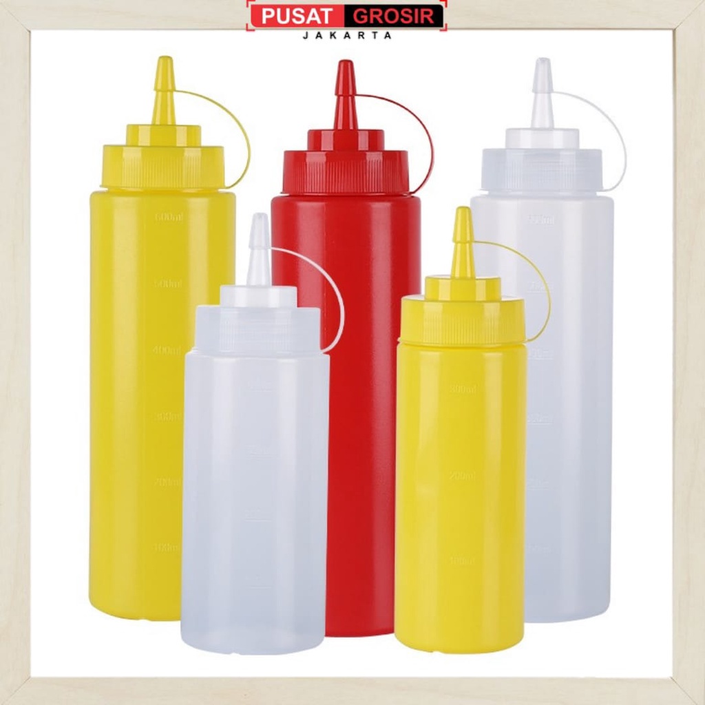 Jual S219 Botol Saus Saos Botol Sauce Mayonaise Kecap Cuka Dengan Angka ...