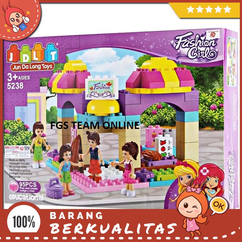 Jual Mainan Anak Kecil Lego Jun Da Long Toys 5238 / Jdlt 5238 Fashion Girl Isi 95 Pcs Edukatif ...