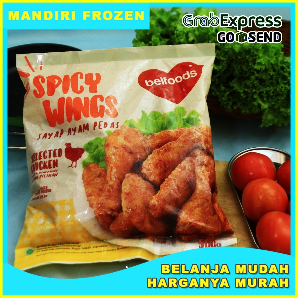Jual BELFOODS Spicy Wings 500gr - Daging Sayap Ayam Pedas | Shopee Indonesia