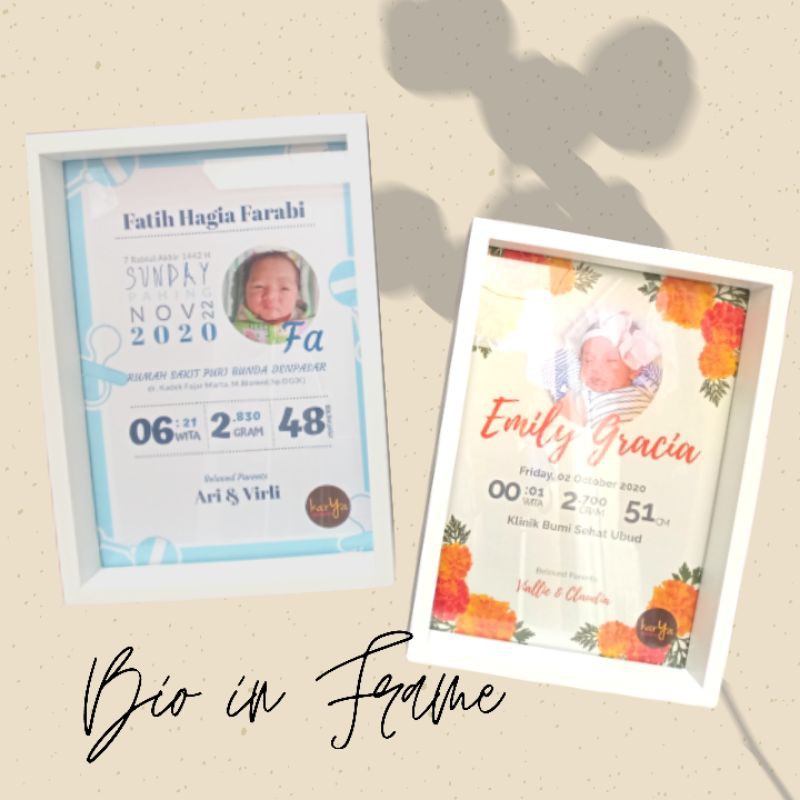 Jual Pigura Biodata / Bio in Frame Minimalis A4 8R | Shopee Indonesia