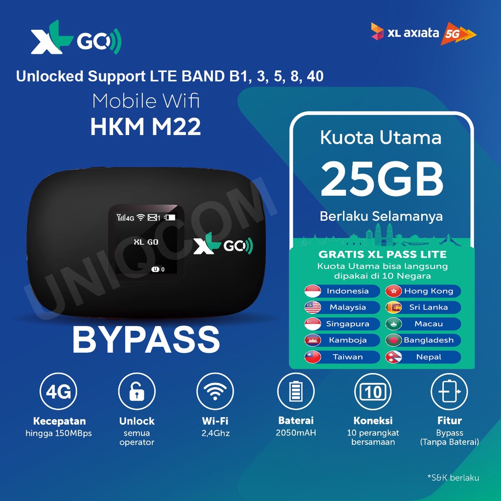 Jual Modem Wifi 4G XL Go HKM M21 M22 M23Pro Huawei Brovi E5576 XL GO ...