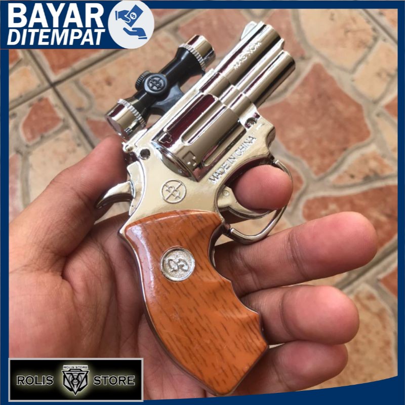 Jual Korek Api Bara Pistol mini+ Laser dan Senter 1613 Korek Api Gas ...