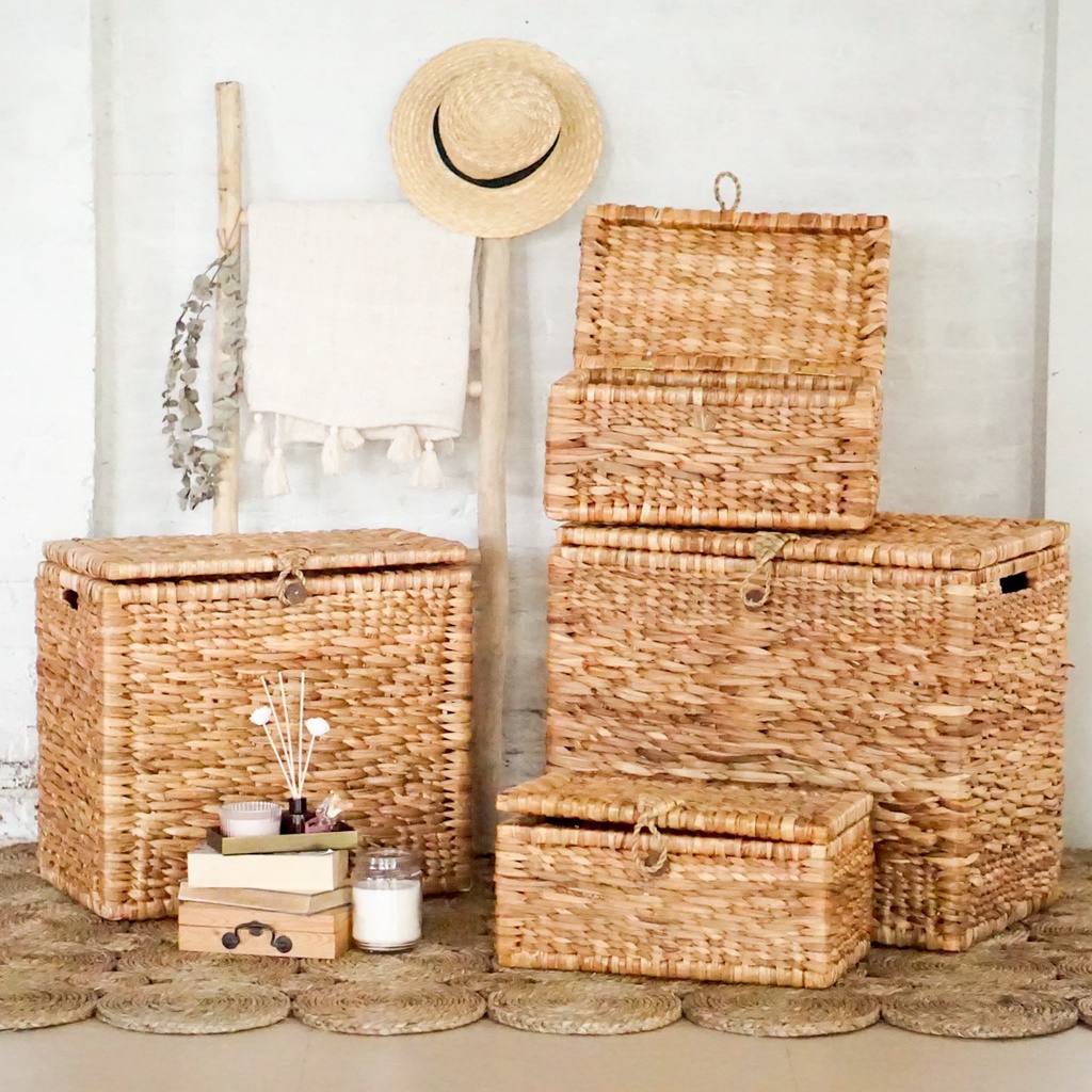 Jual Keranjang Peti Eceng homEY - Waterhyacinth Trunk Box (High Quality ...