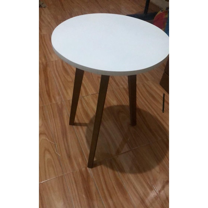 Jual Meja Tamu Meja Side Table Bulat Kayu Minimalis Style Scandanavian ...