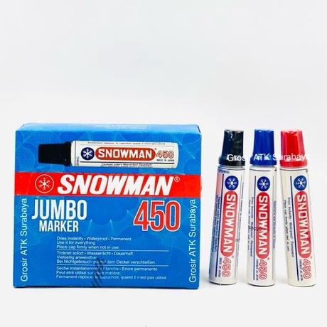 Jual SPIDOL SNOWMAN 450 PERMANEN Permanent BESAR JUMBO HITAM BIRU MERAH ...