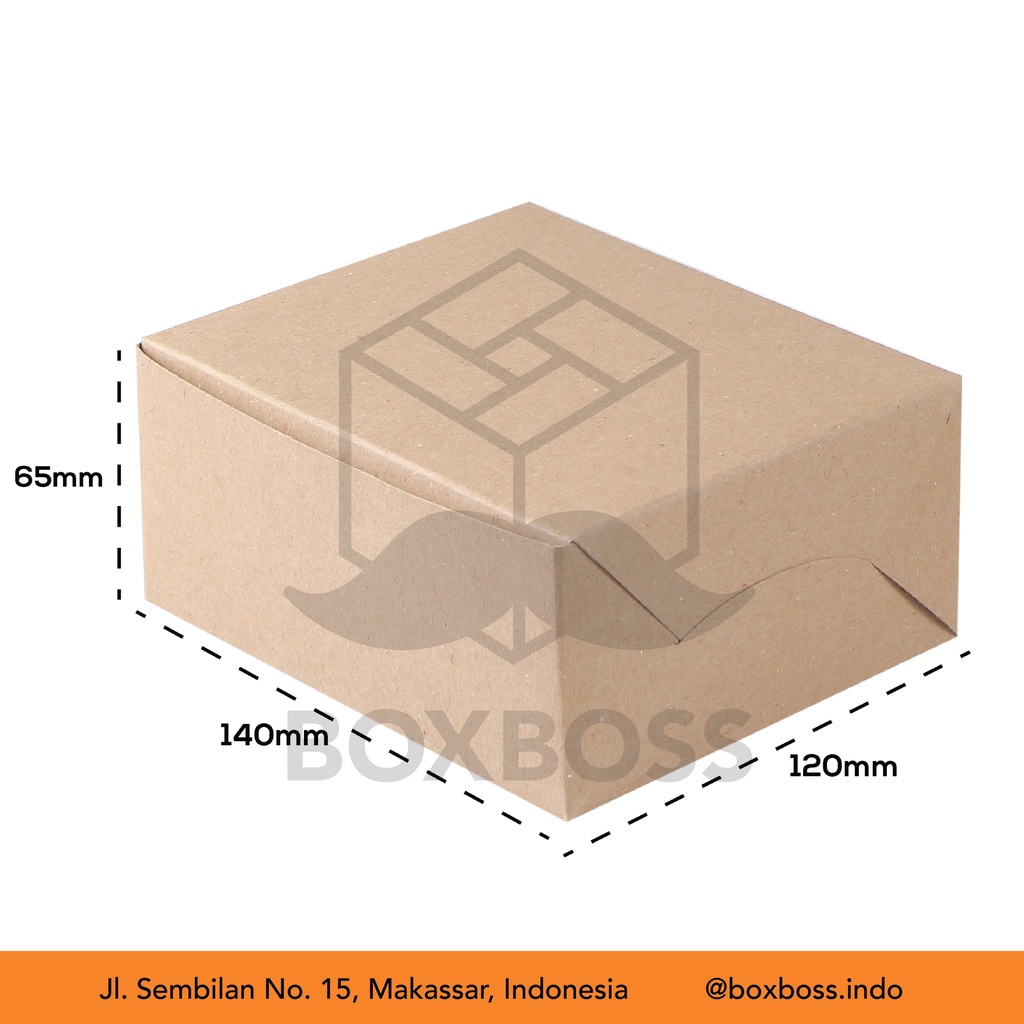 Jual Paper Lunch Box (Box Kertas Makanan) 140 x 120 x 65 mm | Shopee ...