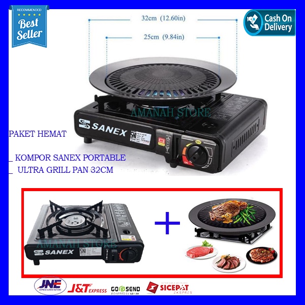 Jual Paket Barbeque/BBQ Set Kompor Portable SANEX free Tas + BBQ Grill ...