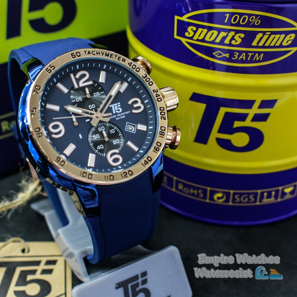 Jual Jam Tangan T5 H3450G H3450 3450 Pria Cowok Analog Chrono dan ...