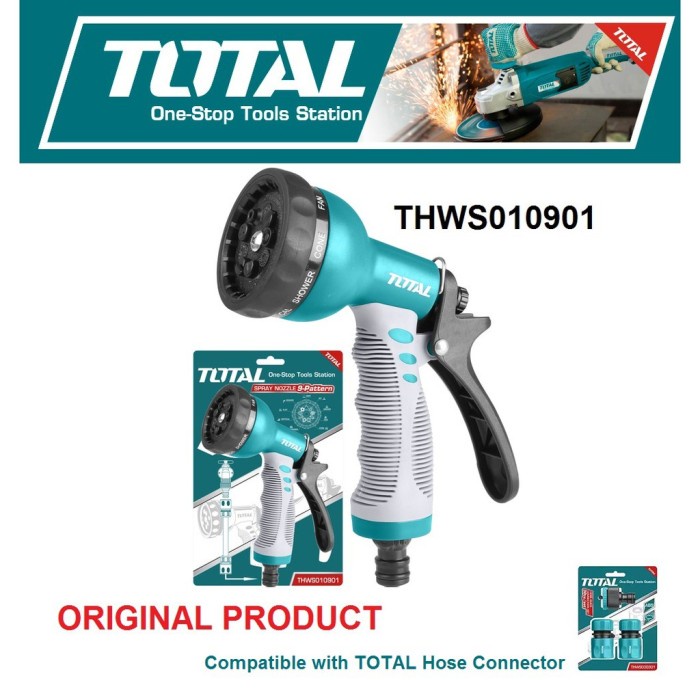 Jual TOTAL SEMPROTAN AIR SPRAY NOZZLE GARDEN WATER HOSE GUN THWS010901 ...