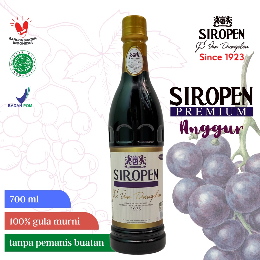 Jual Sirup Anggur Sirup rasa Anggur Siropen Premium 700ml | Shopee ...