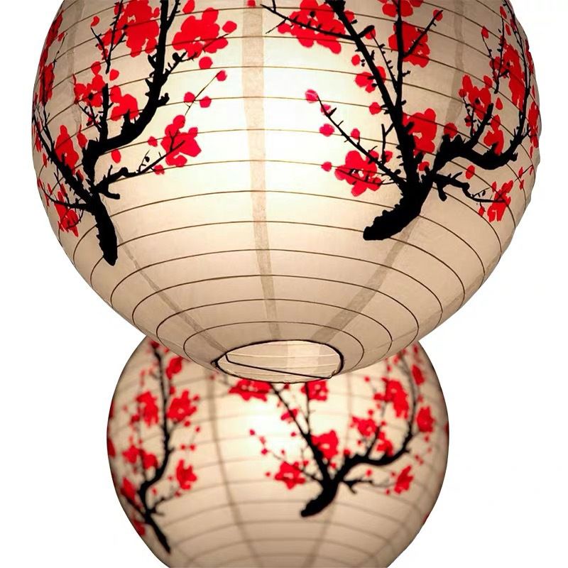Jual Lampion Imlek Motif Bunga Meihua Kertas Untuk Sincia Dekorasi ...