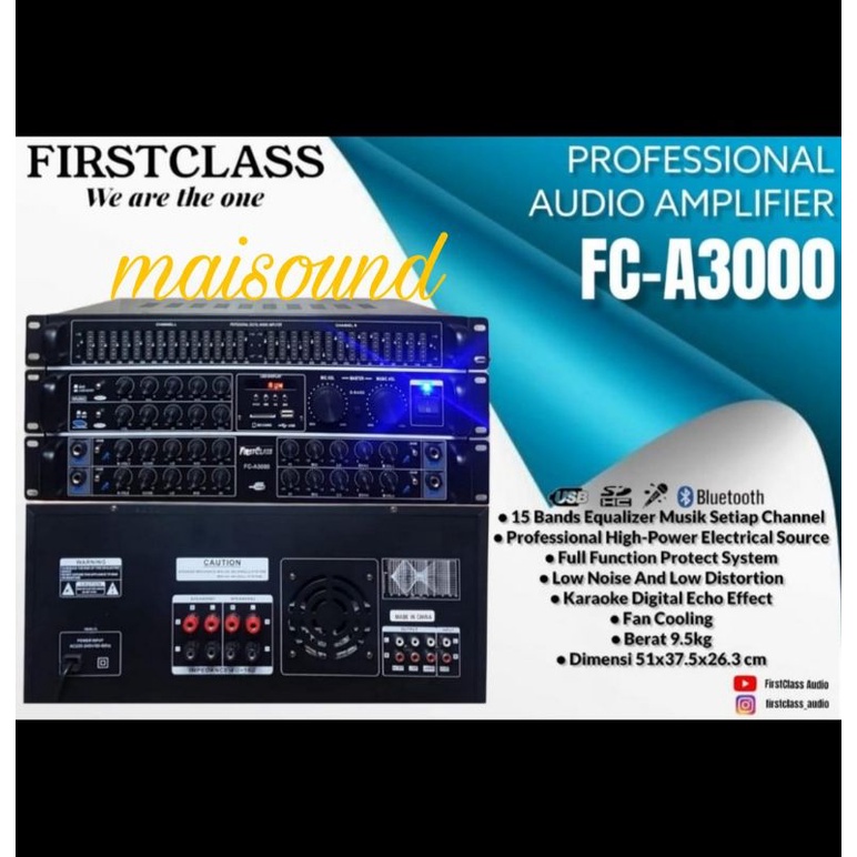Jual AMPLIFIER FIRSTCLASS FC A3000 AMPLI FIRSTCLASS FCA3000 FC A 3000 ...