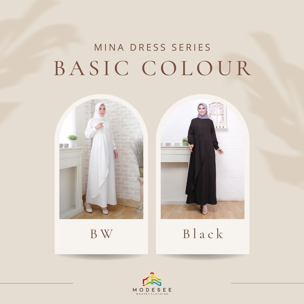Jual Mina Dress Basic | Shopee Indonesia