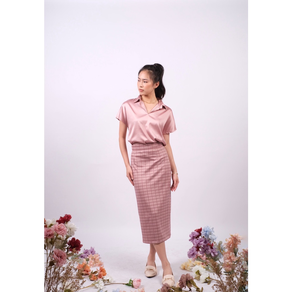 Jual Yeoji Jiso Midi Skirt Premium Rok Kotak Korean | Shopee Indonesia