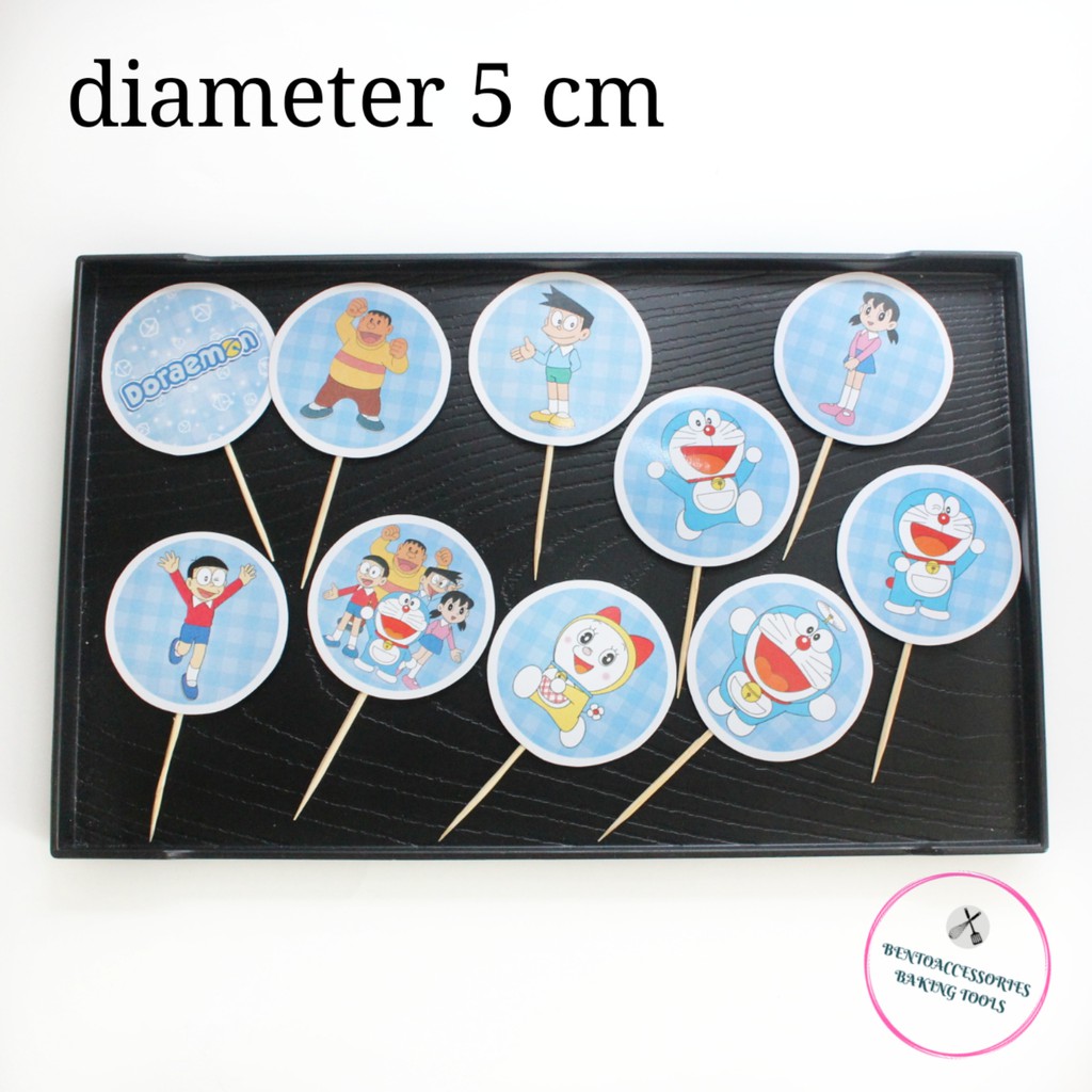 Jual Cake topper kertas doraemon isi 10 pcs | Shopee Indonesia