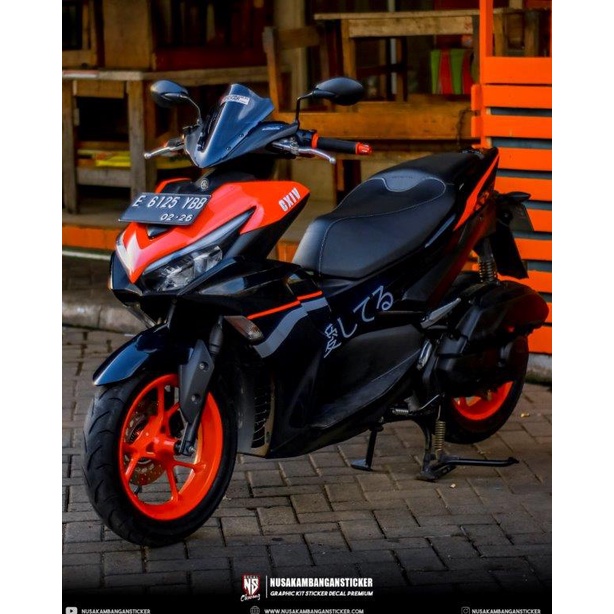 Jual DECAL AEROX CONNECTED MERAH ORANGE GLOSY | Shopee Indonesia