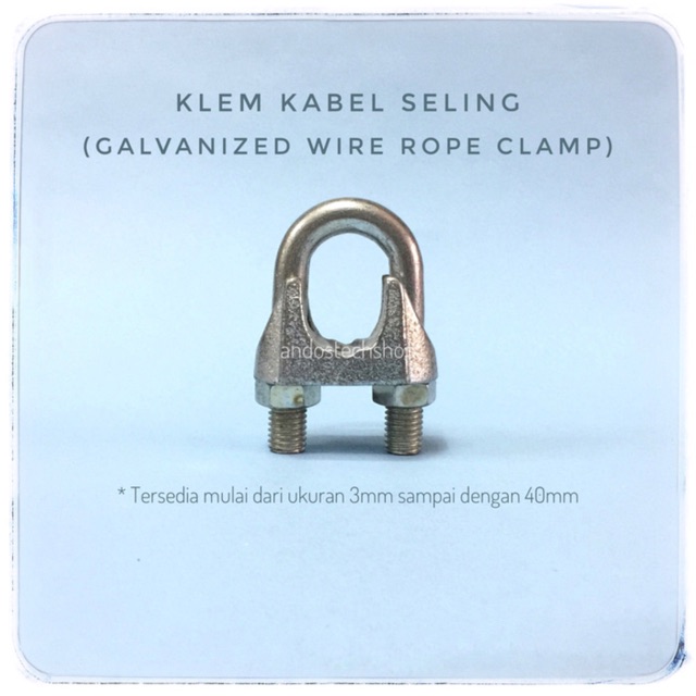 Jual Klem Kabel Seling 40MM / Steel Wire Clamp / Sling 40 MM | Shopee ...
