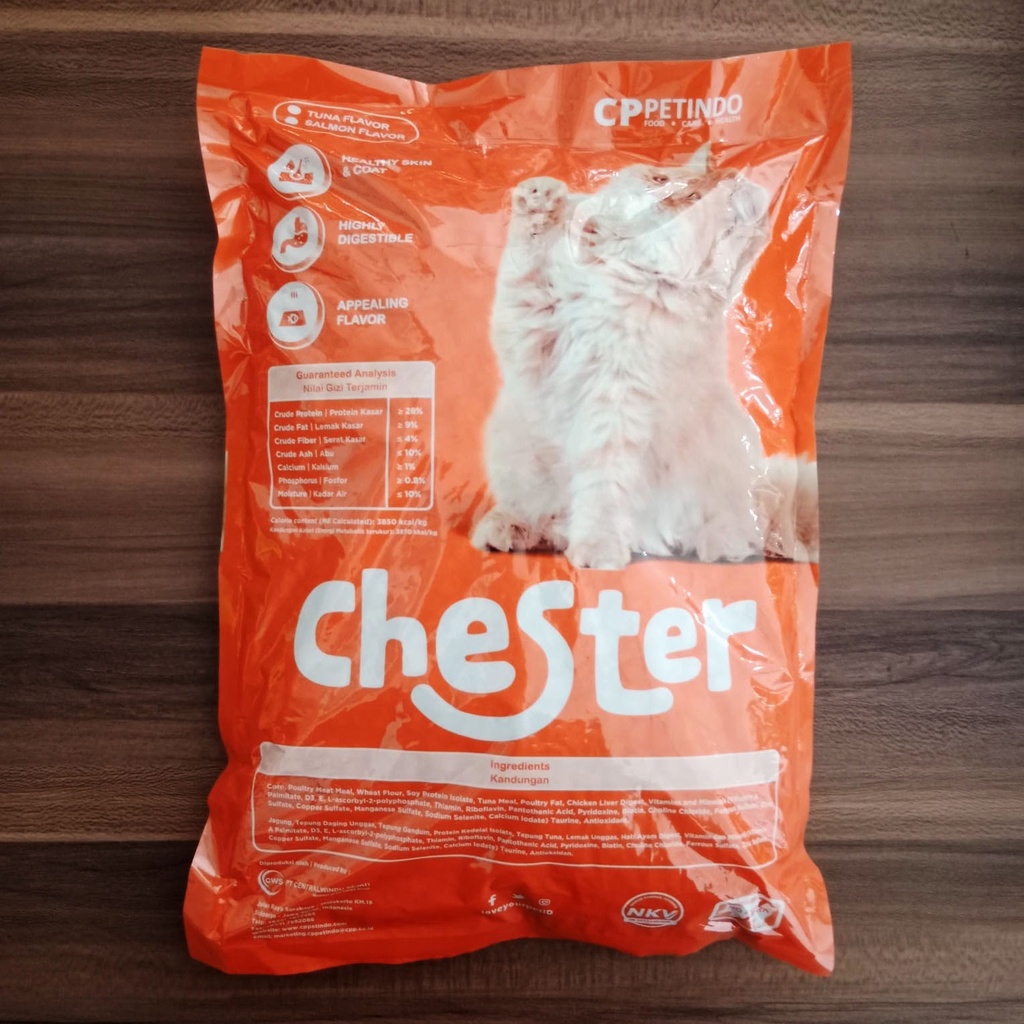 Jual Makanan kucing premium Chester Tuna Flavour 1kg | Shopee Indonesia