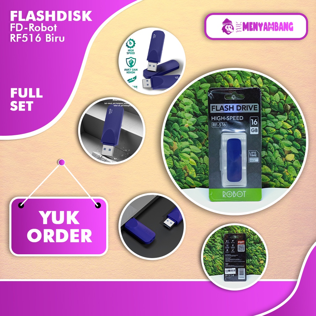 Jual 42432 | FD-Robot RF516 Biru | ROBOT RF516 16GB USB 3.0 High Speed ...
