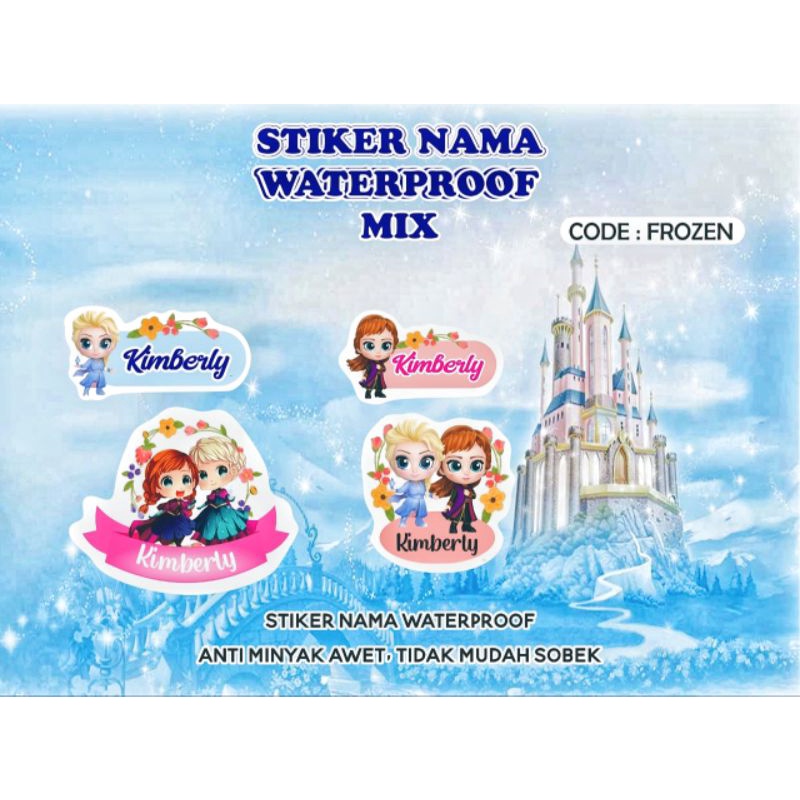 Jual Stiker Nama Waterproof MIX Frozen Sticker Buku | Shopee Indonesia