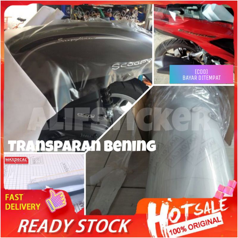 Jual Stiker Skotlet Transparan Putih Bening Stiker Laminasi Kendaraan Stiker Skotlet Motor ...