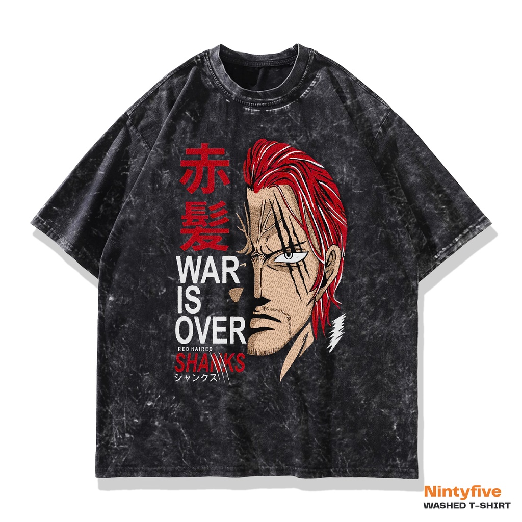 Jual Kaos Anime One Piece Shanks Washed Oversize T shirt - War Is Over ...