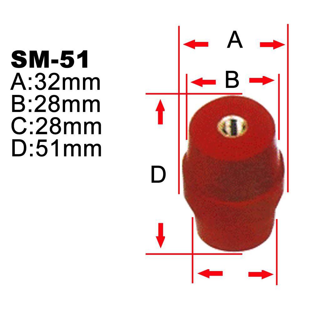 Jual Isolator Busbar SM Merah SM-51 SM 51 Baut M8 | Shopee Indonesia