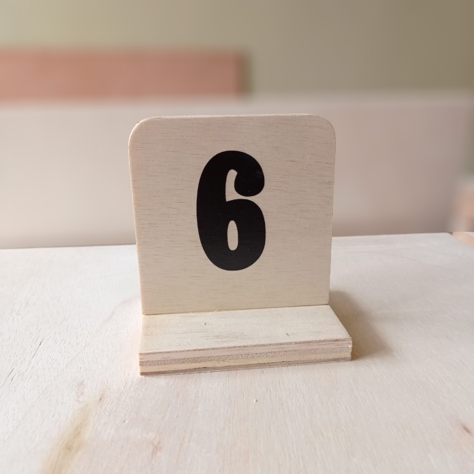 Jual Nomor Meja Cafe Kafe Restaurant Warung Table Numbers Rustic Bahan ...