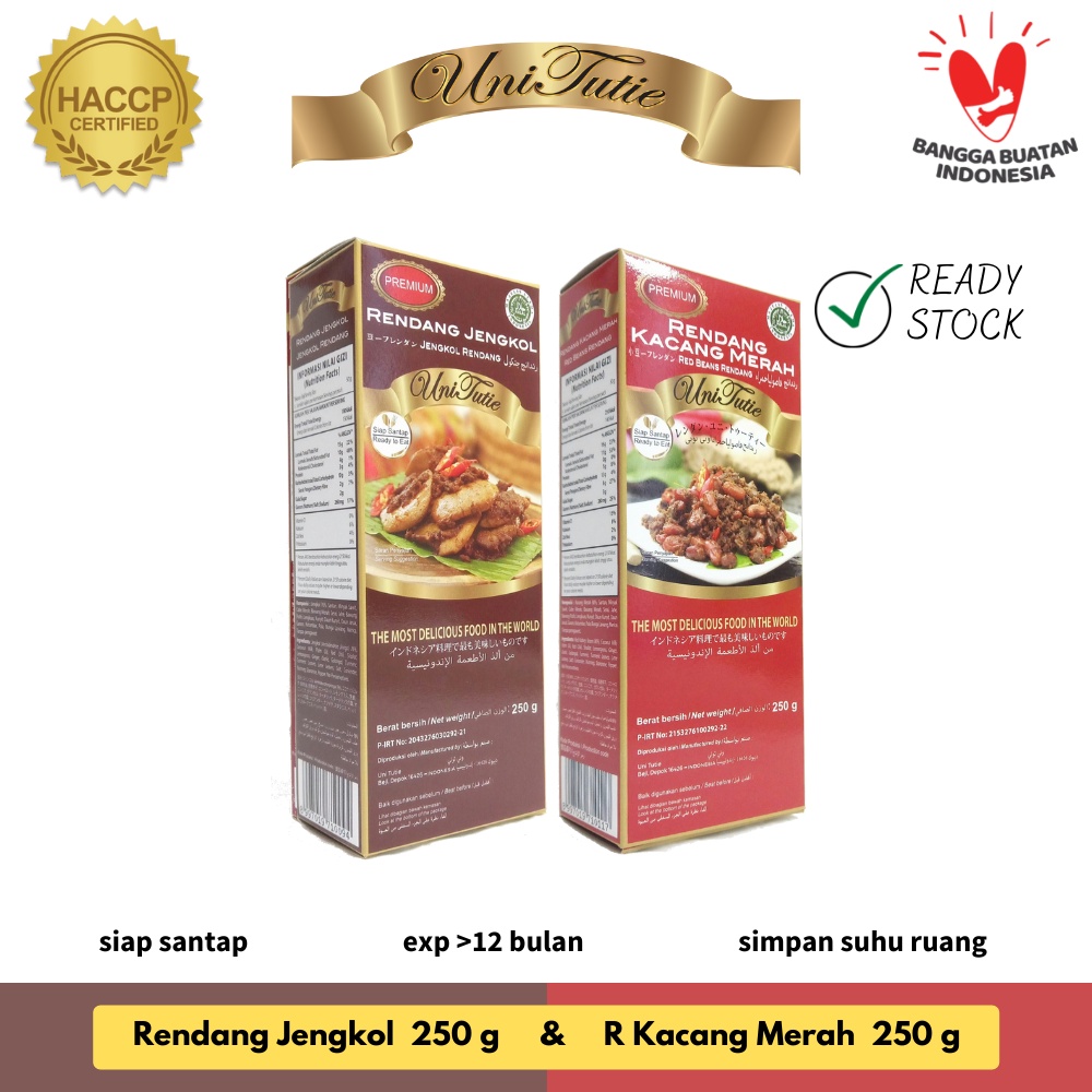 Jual UniTutie Paket Murah Rendang Jengkol 250g + Kacang Merah 250g Lauk Pauk Siap Saji | Shopee ...
