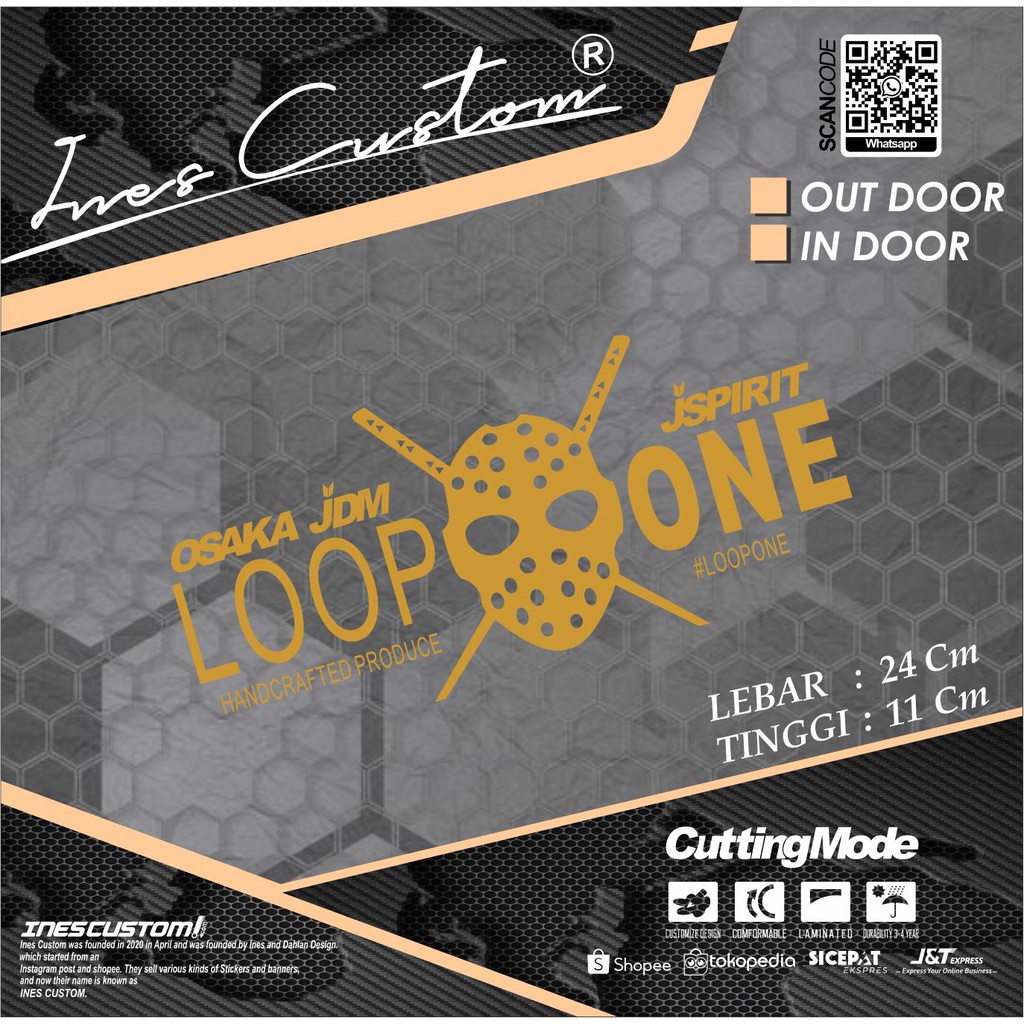 Jual STIKER LOOP ONE JDM / STIKER KACA MOBIL JDM | Shopee Indonesia