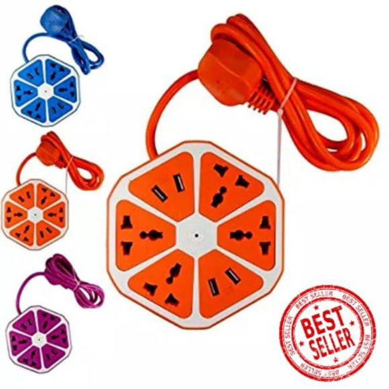 Jual HEXAGON SOCKET / STOP KONTAK USB / SOCKET CHARGER HEXAGON / USB SOKET LISTRIK 4 USB ...