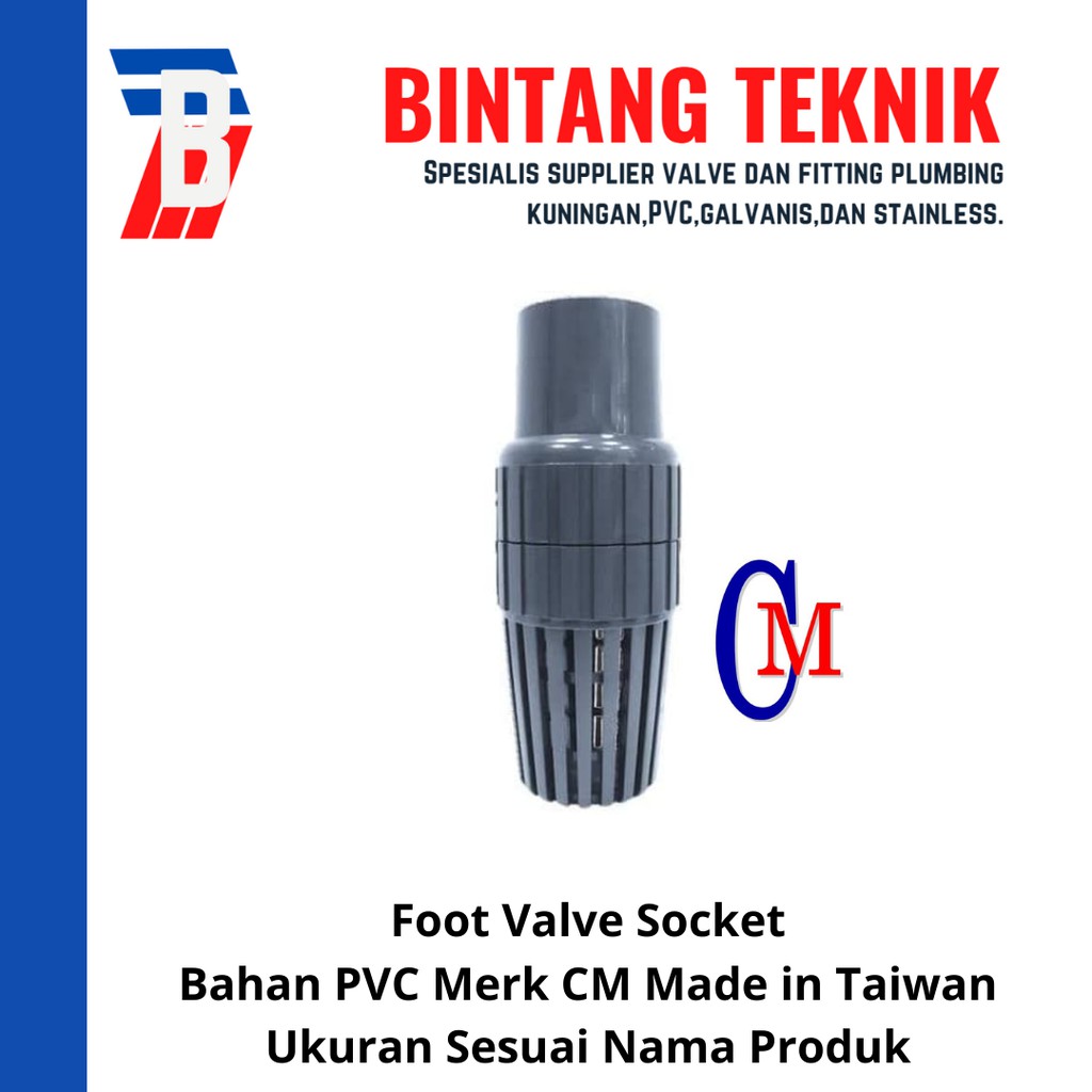 Jual Foot Valve PVC 4" inch CM Socket | Shopee Indonesia