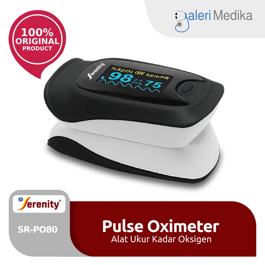 Jual Pulse Oximeter Serenity SR-PO80 / Alat Saturasi SpO2 Pulse ...